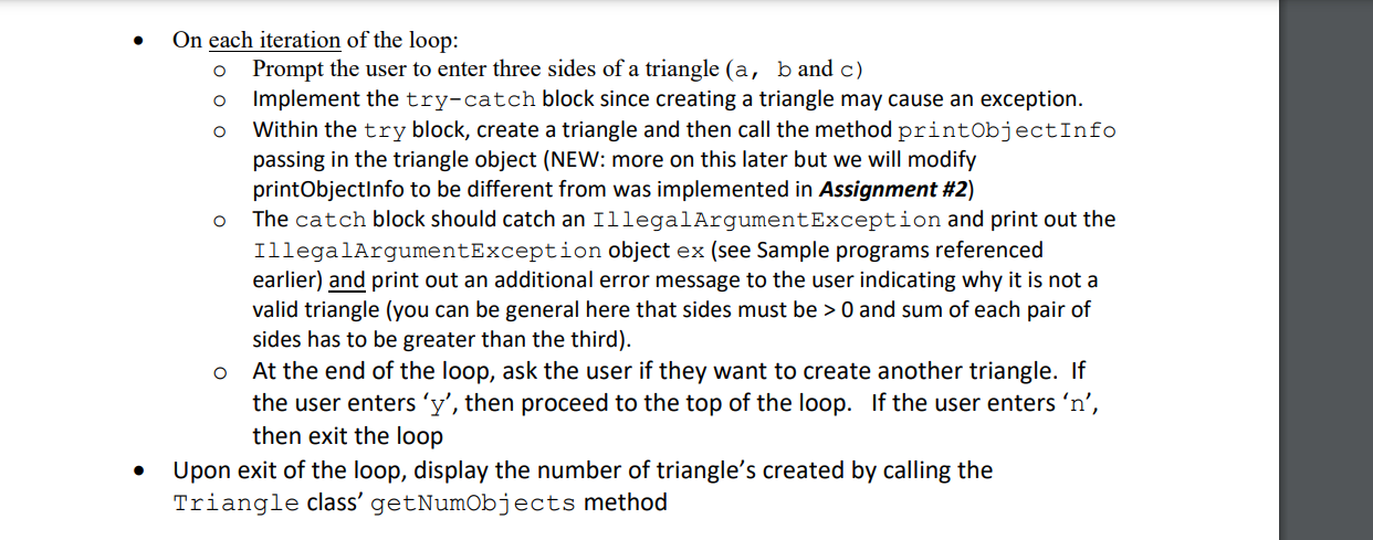 Solved 1. You will modify the Triangle class that you | Chegg.com