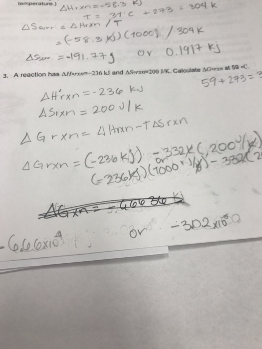 Solved A reaction has Delta H degree rxn = -236 kJ and | Chegg.com