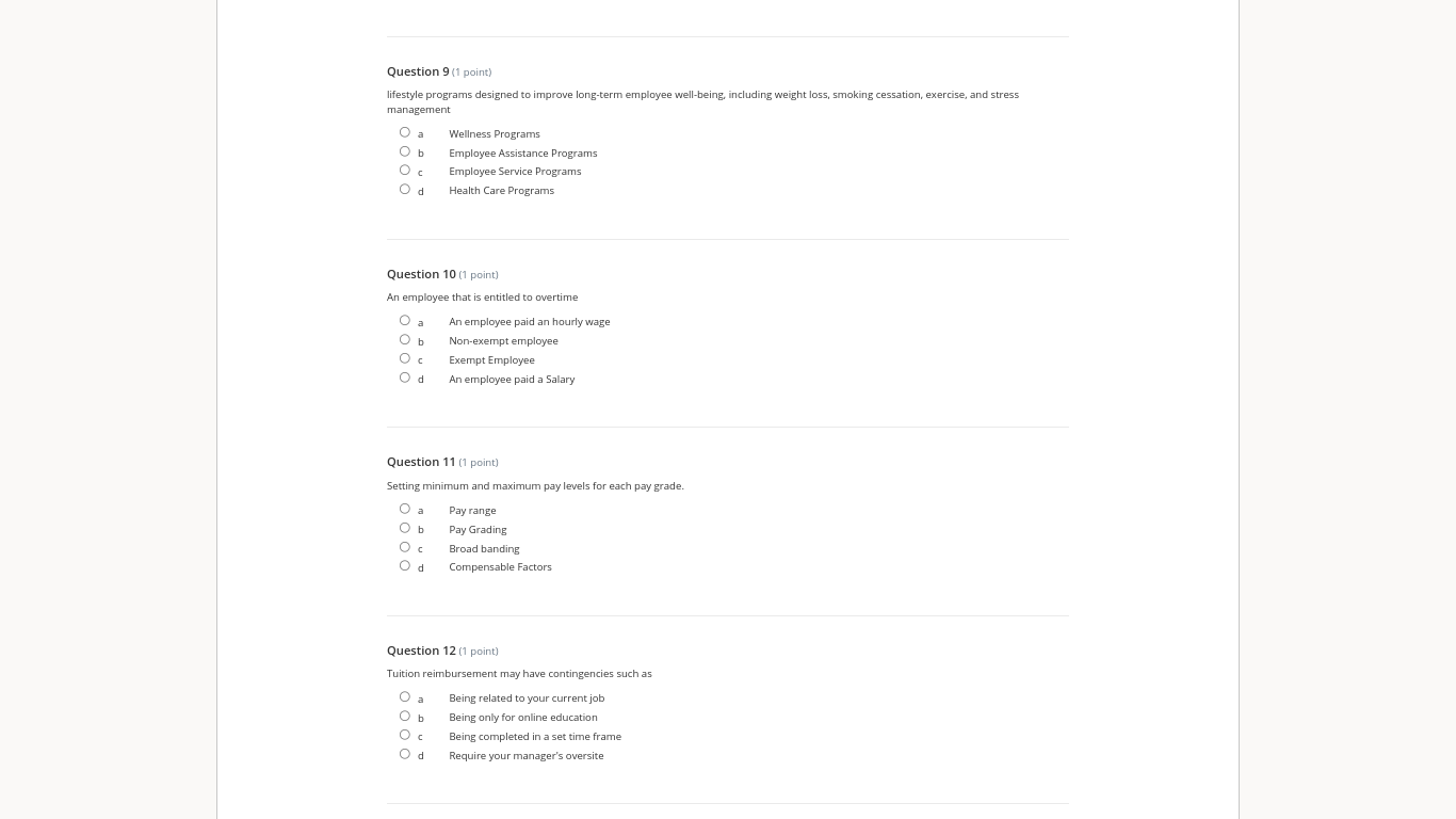 Solved Question 9 1 Point Lifestyle Programs Designed To 