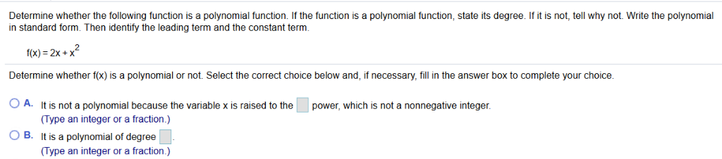 Solved Determine whether the following function is a | Chegg.com
