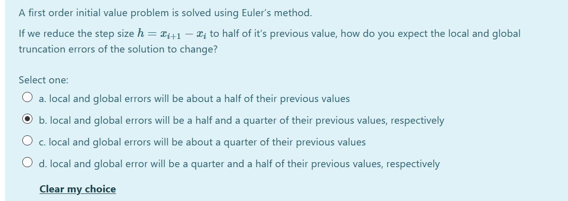Solved A First Order Initial Value Problem Is Solved Using