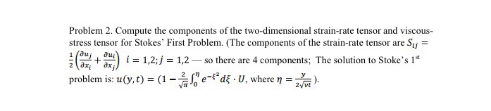Solved Problem 2. Compute the components of the | Chegg.com