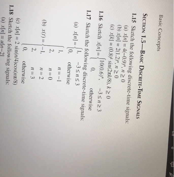 Solved Basic Concepts SECTION 1.5—Basic Discrete-TIME | Chegg.com