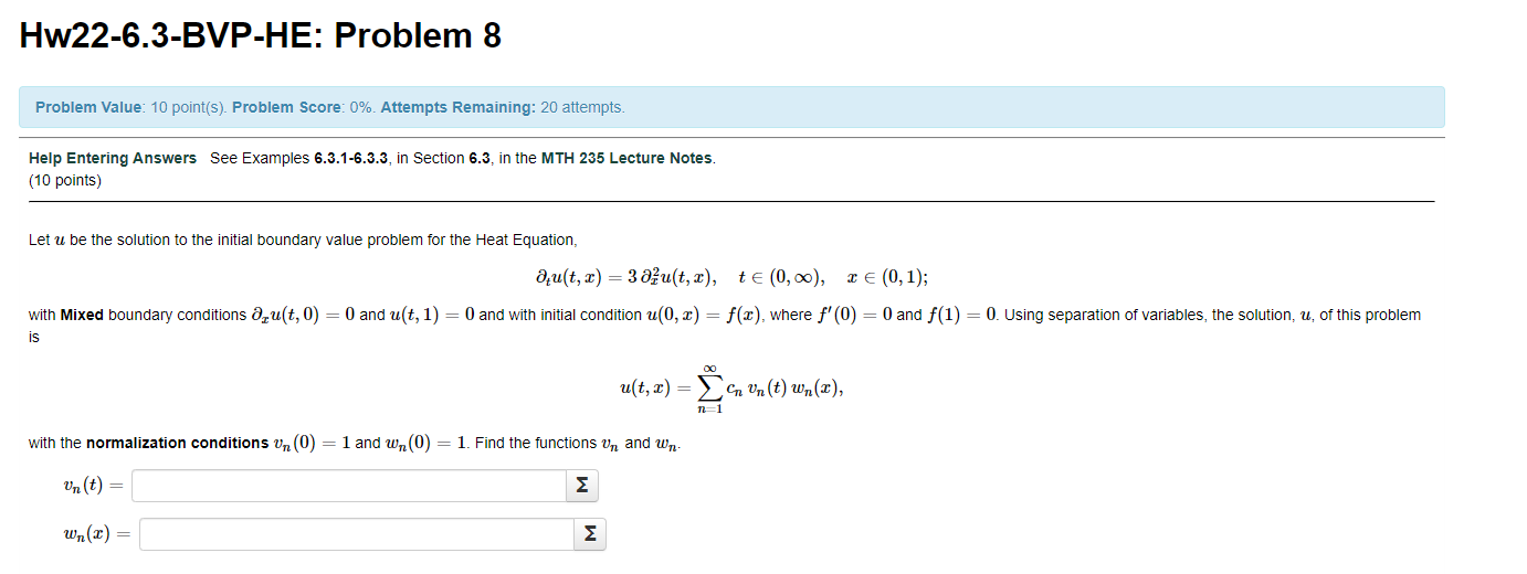 Solved Hw22-6.3-BVP-HE: Problem 8 Problem Value: 10 | Chegg.com