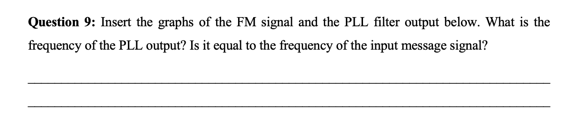 Solved V. PLL as an FM demodulator In addition to its | Chegg.com
