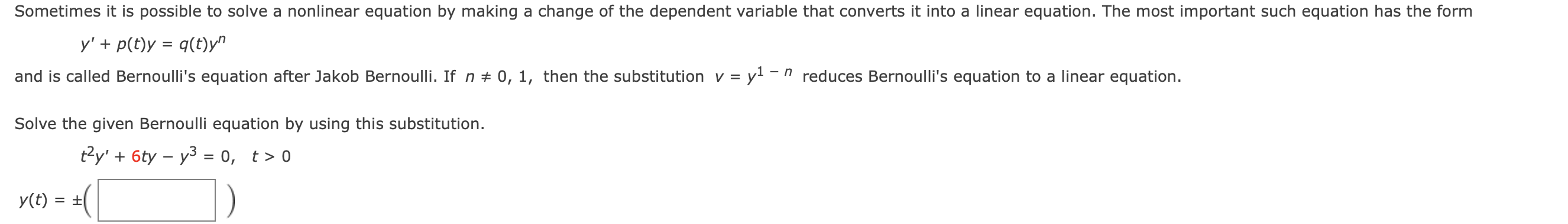 Solved Sometimes it is possible to solve a nonlinear | Chegg.com