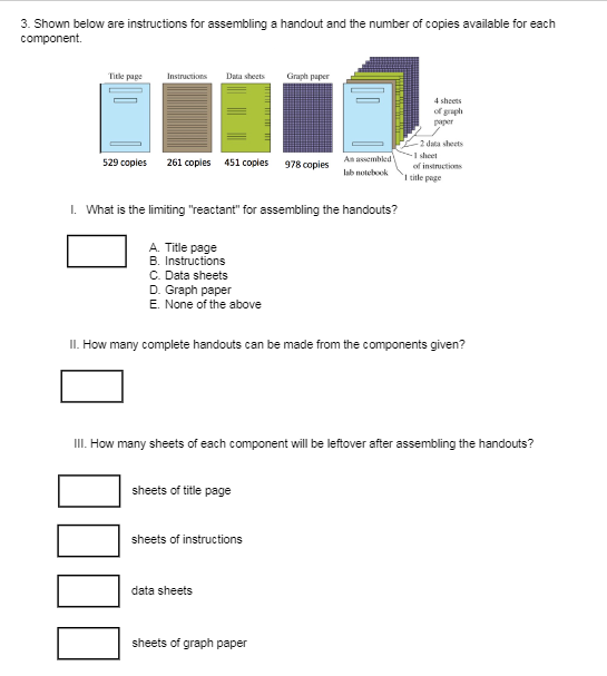 Solved 3. Shown below are instructions for assembling a | Chegg.com