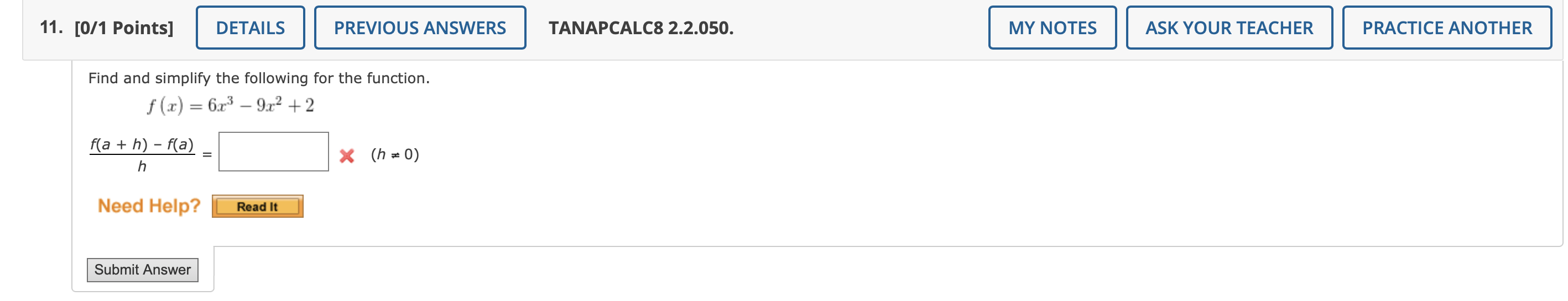 Solved Find and simplify the following for the function. | Chegg.com