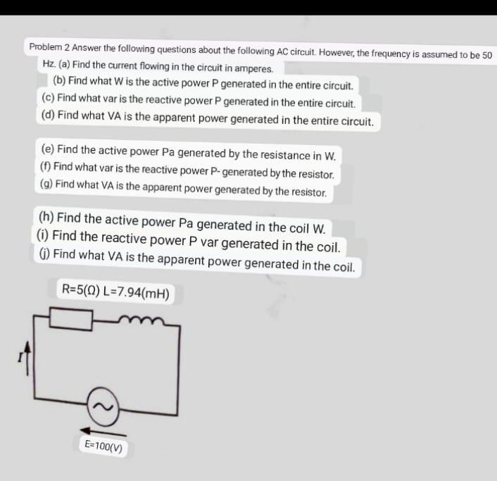 Solved Problem 2 Answer the following questions about the | Chegg.com
