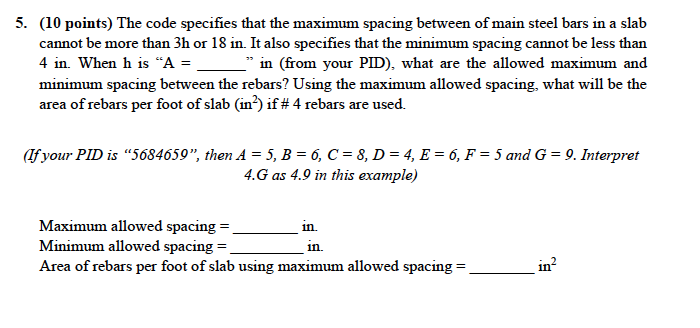 Solved 5. (10 points) The code specifies that the maximum | Chegg.com