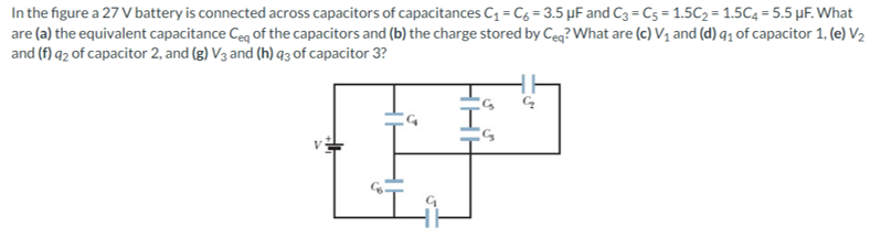 Solved In the figure a 27 V battery is connected across | Chegg.com
