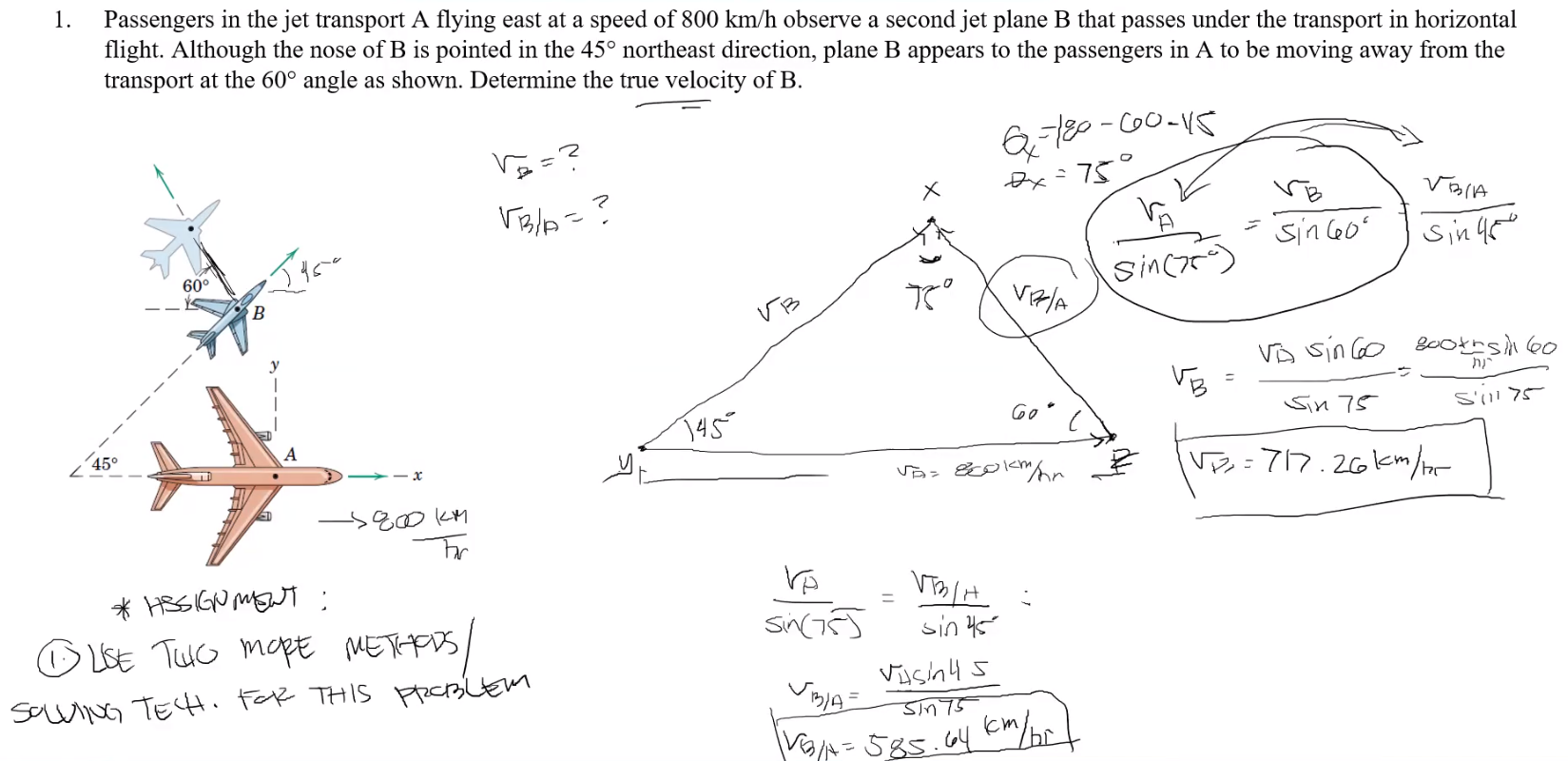 Solved 1. Passengers in the jet transport A flying east at a | Chegg.com