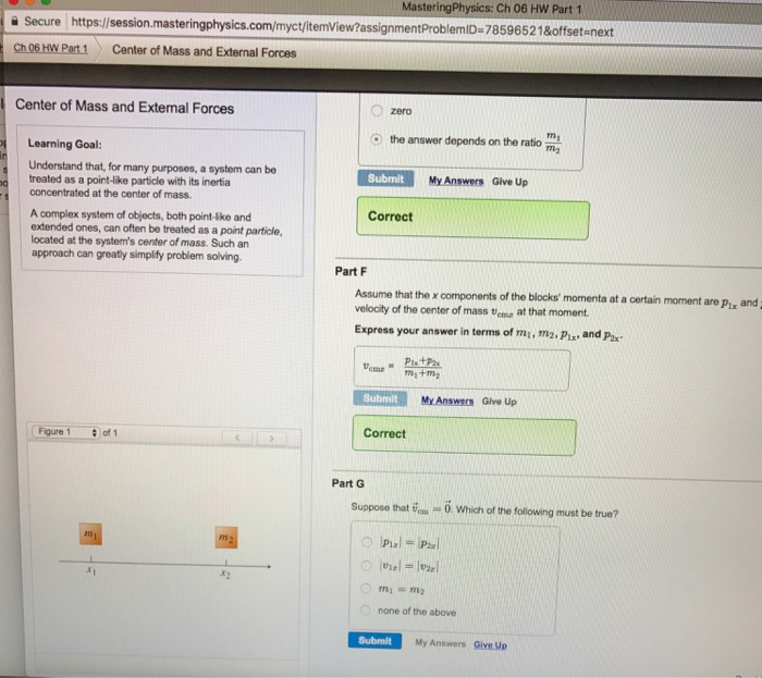 Solved Ch 08 HW Part1 Center of Mass and External Forces e | Chegg.com