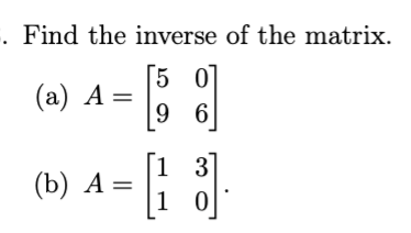 Solved Find the inverse of the | Chegg.com
