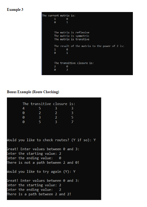 Solved A Create A Function To Initialize The Matrix Sample 