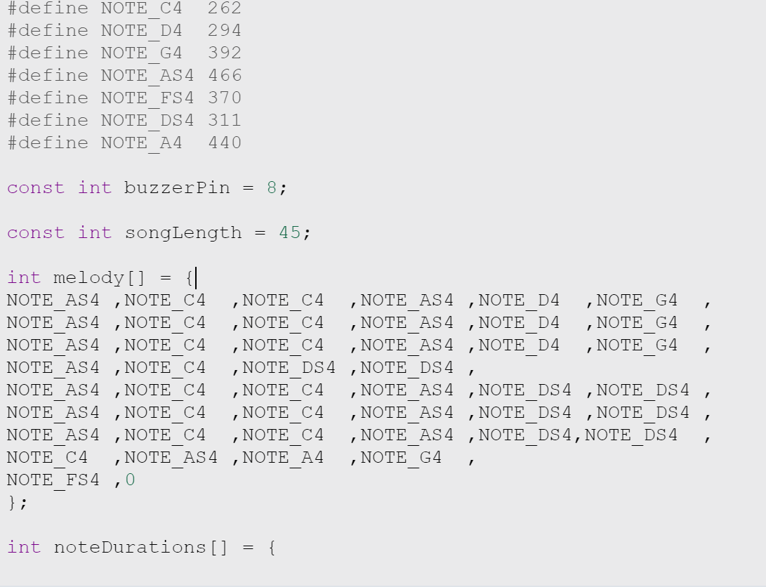 Solved Was trying to create Bad Guy tune by using arudino on | Chegg.com