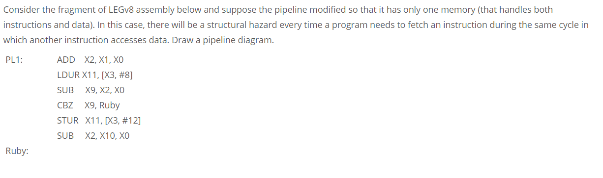 Solved Consider the fragment of LEGV8 assembly below and | Chegg.com