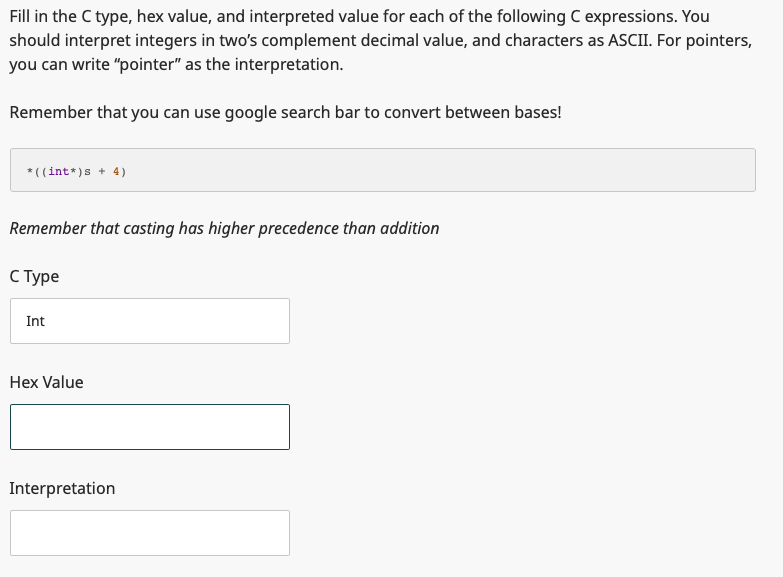 Solved char ∗c=0×D5 short ∗ s=0×NB3 long ∗e=0×ND2 char | Chegg.com