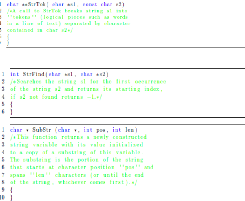Solved char **Str Tok( char *s1,const char 82) 2/ *A call to | Chegg.com