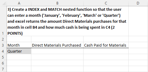 In sheet 3, create a INDEX and MATCH nested function | Chegg.com