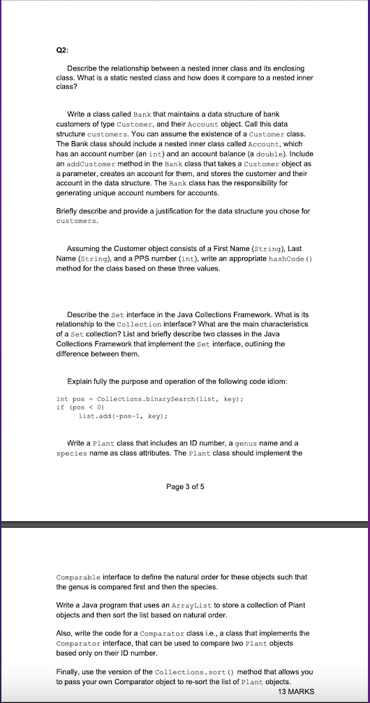 Solved Describe the relationship between a nested inner | Chegg.com
