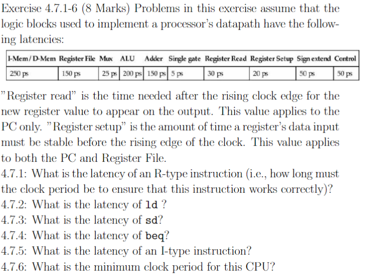 Solved Exercise 4.7.1-6 (8 Marks) Problems in this exercise | Chegg.com