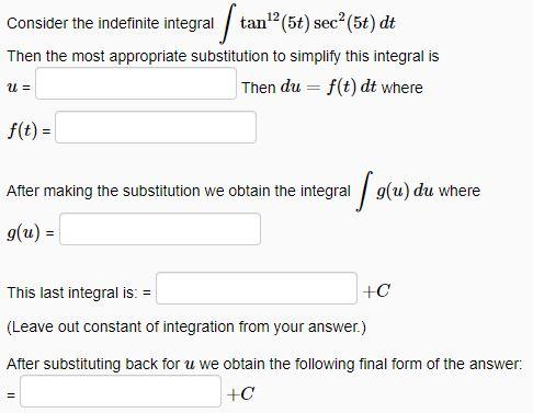 Solved Consider the indefinite integral / tan” (54) sec” | Chegg.com