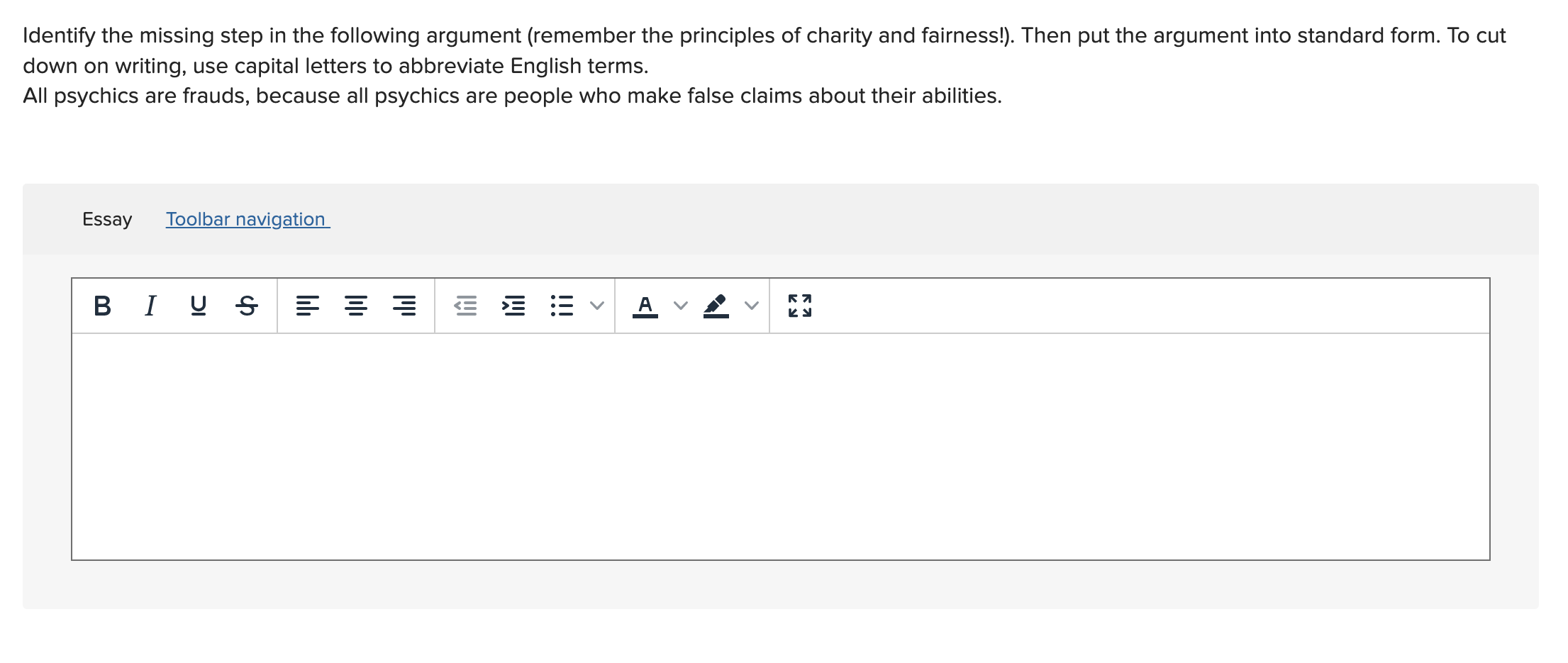 Identify the missing step in the following argument | Chegg.com