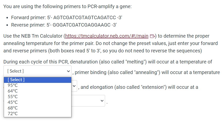 Solved You are using the following primers to PCR-amplify a | Chegg.com
