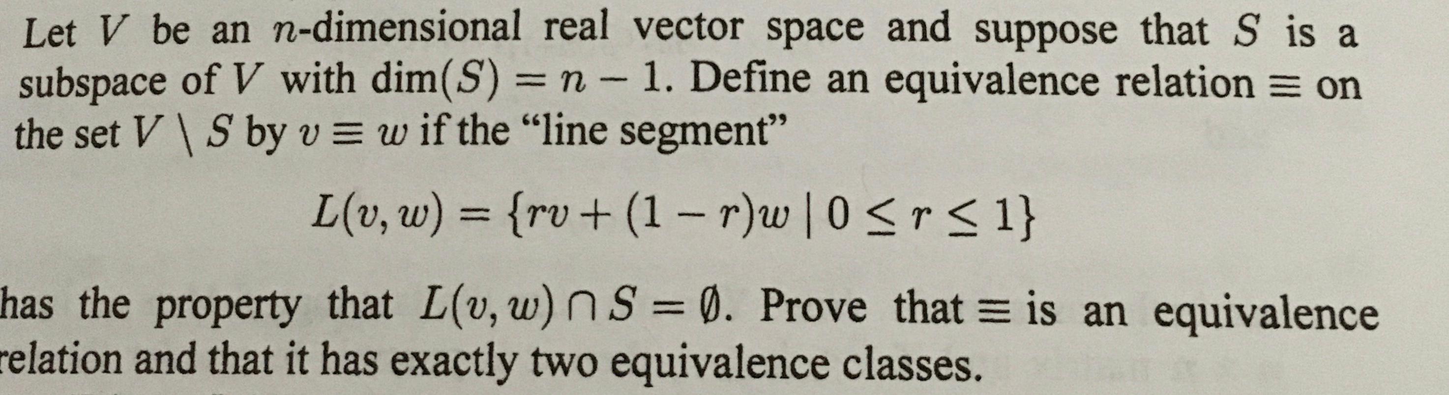 Solved Let V be an n-dimensional real vector space and | Chegg.com