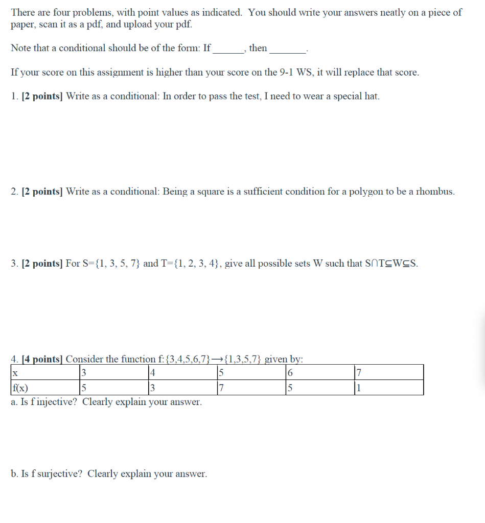 Solved There are four problems, with point values as | Chegg.com