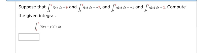 Solved = -1 and Suppose that - 2. Compute f(x) dx 9 and dx | Chegg.com