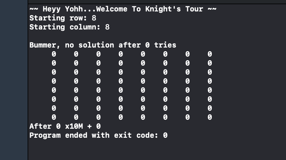 Solved Can you help my with c++ visual studio? Knight's | Chegg.com