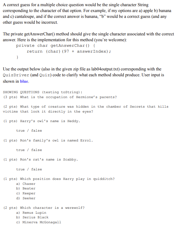 In java, I had to screenshot the given code because | Chegg.com