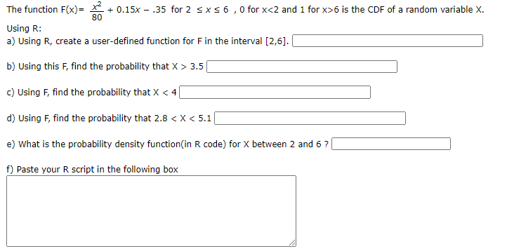 Solved 80 The function F(x) x2 +0.15x - 35 for 2 6 is the | Chegg.com