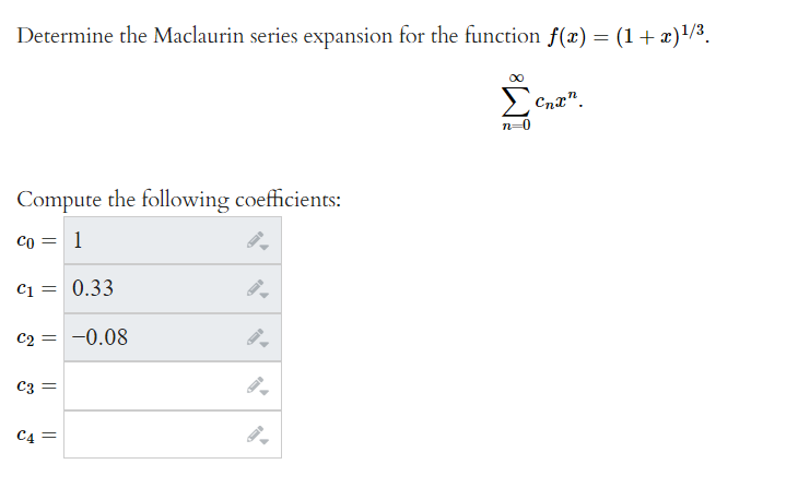 Solved Determine the Maclaurin series expansion for the | Chegg.com
