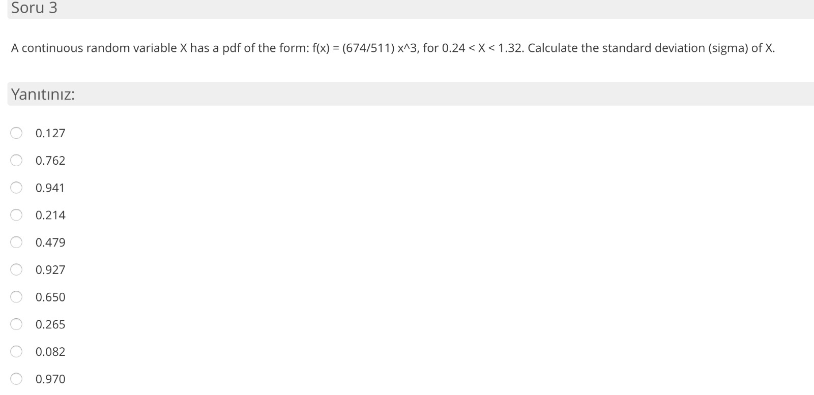Solved Soru 3 A continuous random variable X has a pdf of | Chegg.com