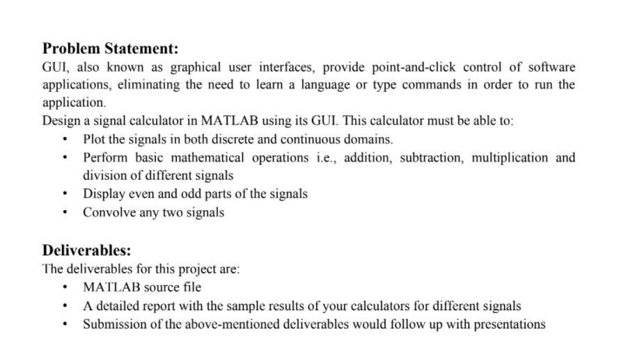 Solved Problem Statement: GUI, also known as graphical user | Chegg.com