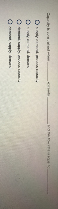 Solved capacity is constrained when exceeds and the flow | Chegg.com