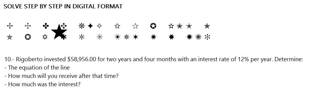 Solved SOLVE STEP BY STEP IN DIGITAL FORMAT 10.- Rigoberto | Chegg.com