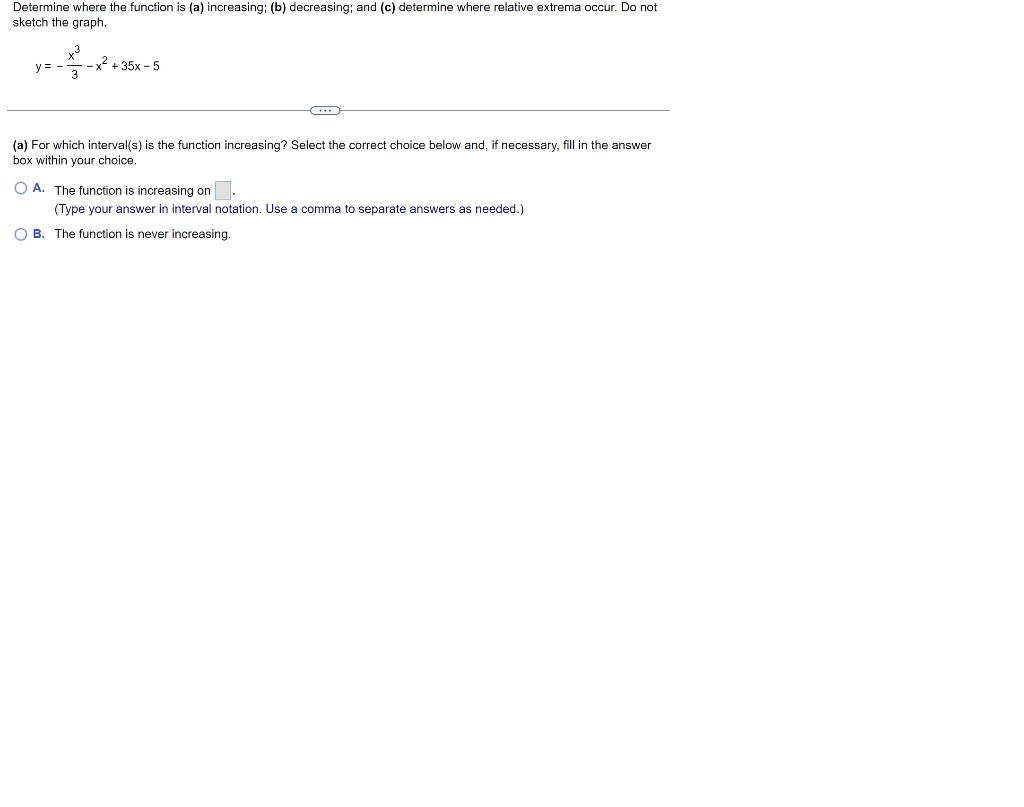 Solved Determine where the function is (a) increasing; (b) | Chegg.com