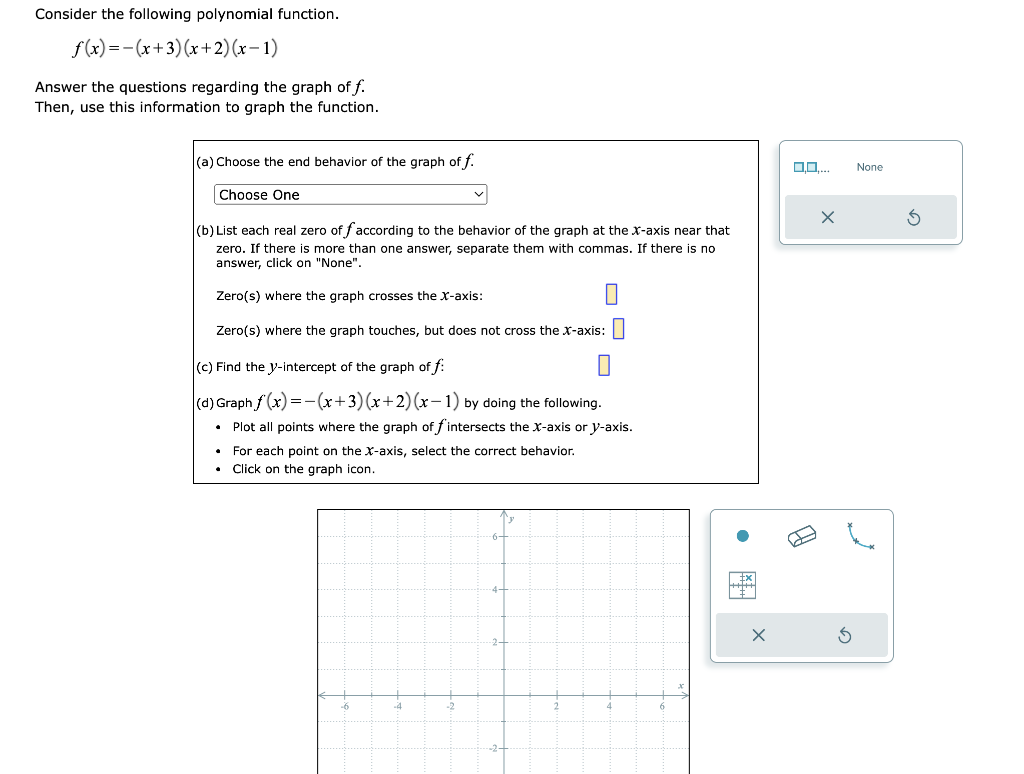 Solved Consider the following polynomial function. | Chegg.com