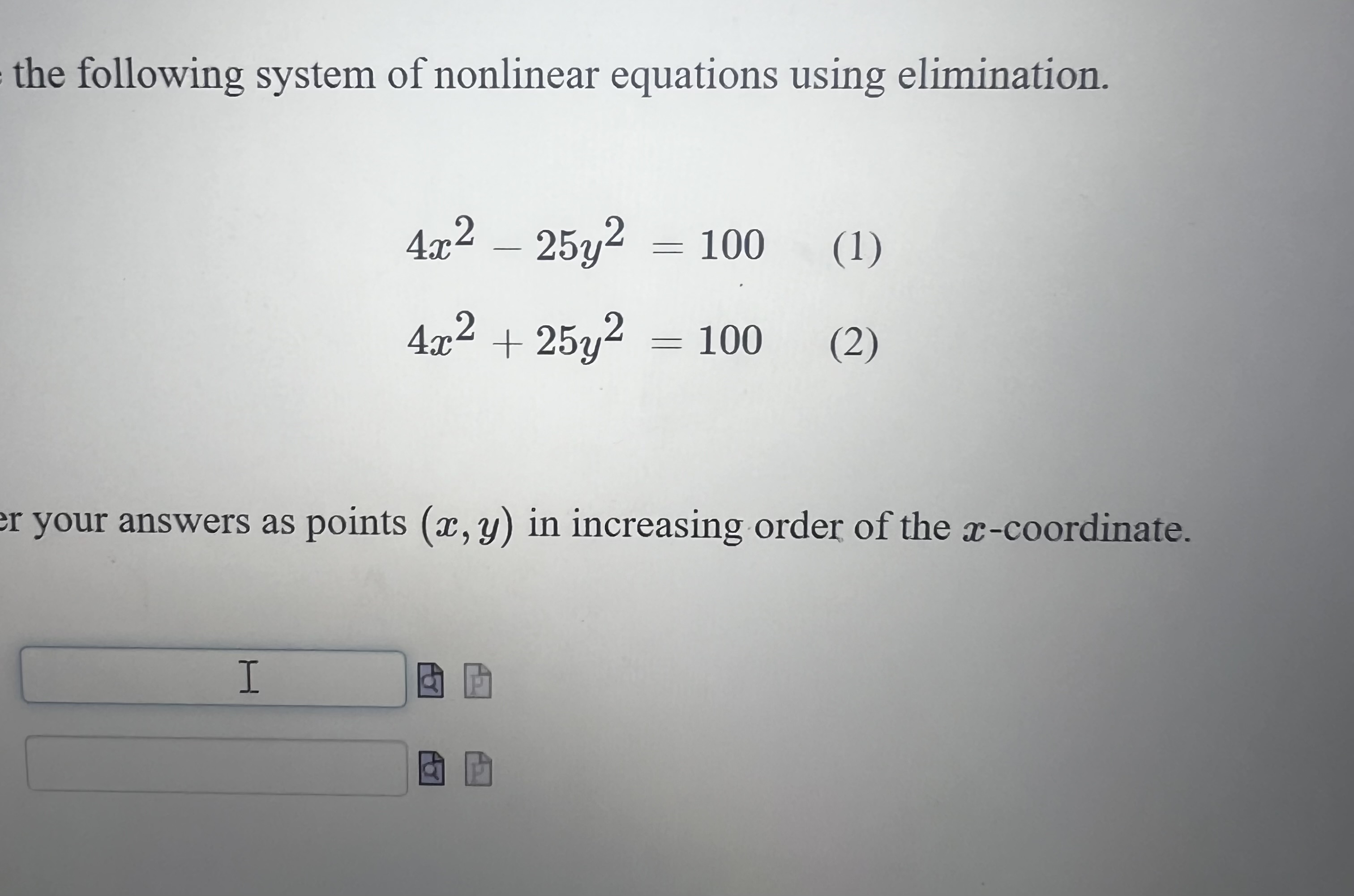 Solved the following system of nonlinear equations using | Chegg.com