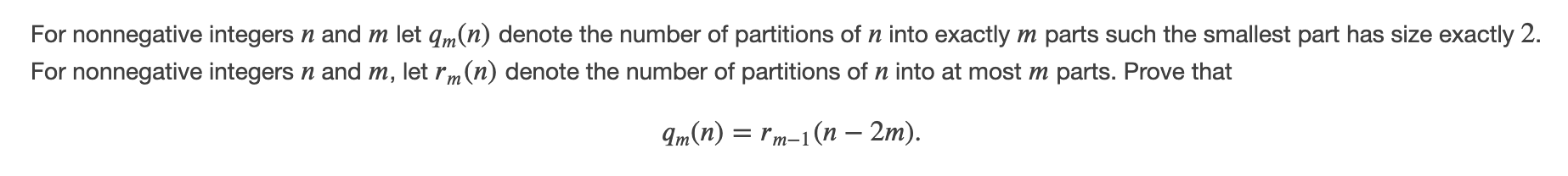 Solved For nonnegative integers n and m let am(n) denote the | Chegg.com