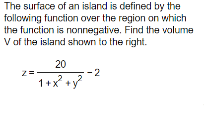 Solved The surface of an island is defined by the following | Chegg.com