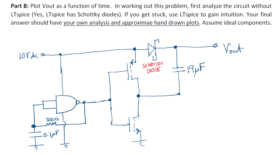 Solved Part B Plot Vout As A Function Of Time In Working 3139