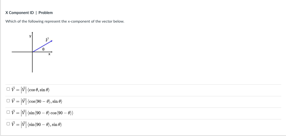 Solved X Component ID | Problem Which of the following | Chegg.com