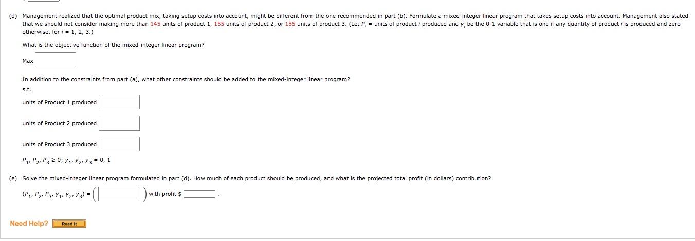 Solved (a) Formulate a linear programming model for | Chegg.com