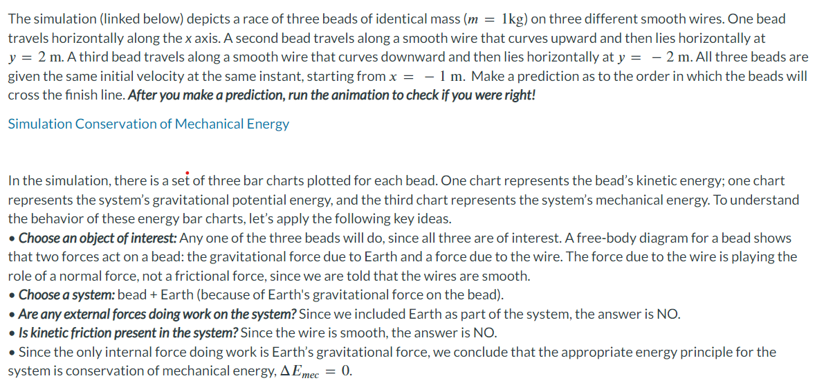 Solved The simulation (linked below) depicts a race of three | Chegg.com