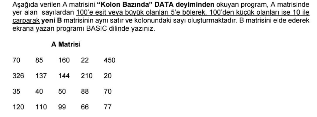 Solved The program that reads matrix A from the "Column | Chegg.com